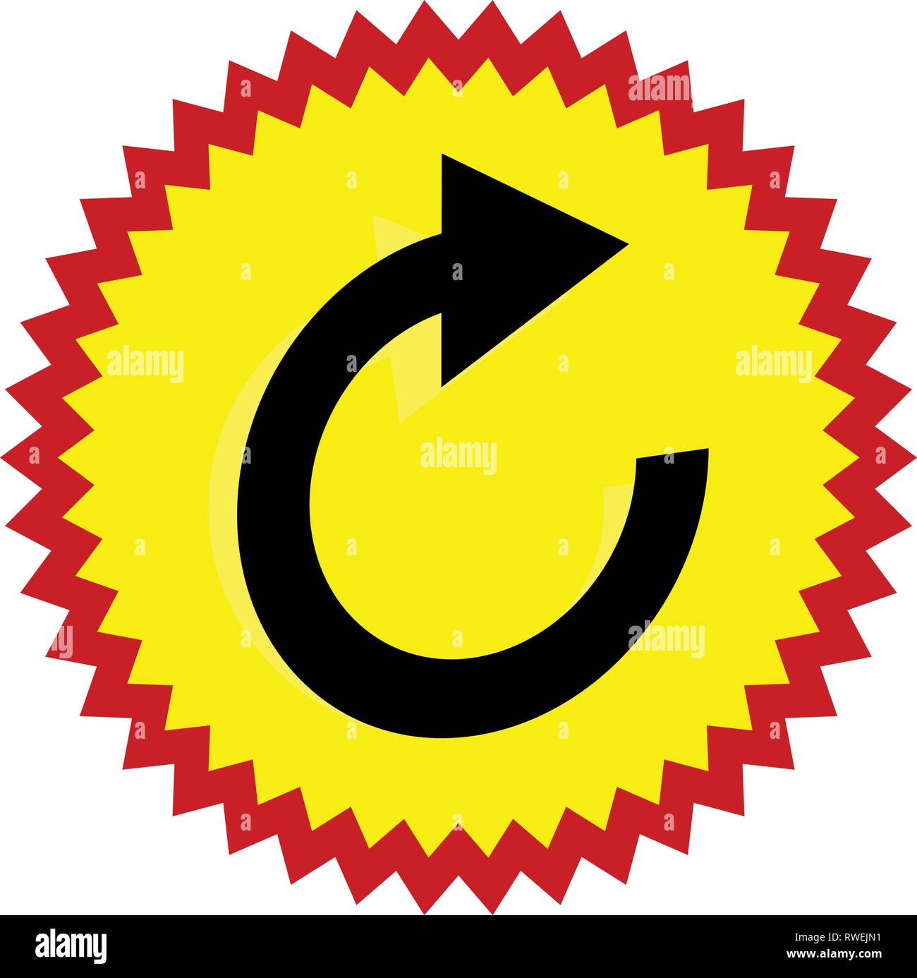 Circular arrow icon. Revolve, rotate, iteration concept icon Stock ...