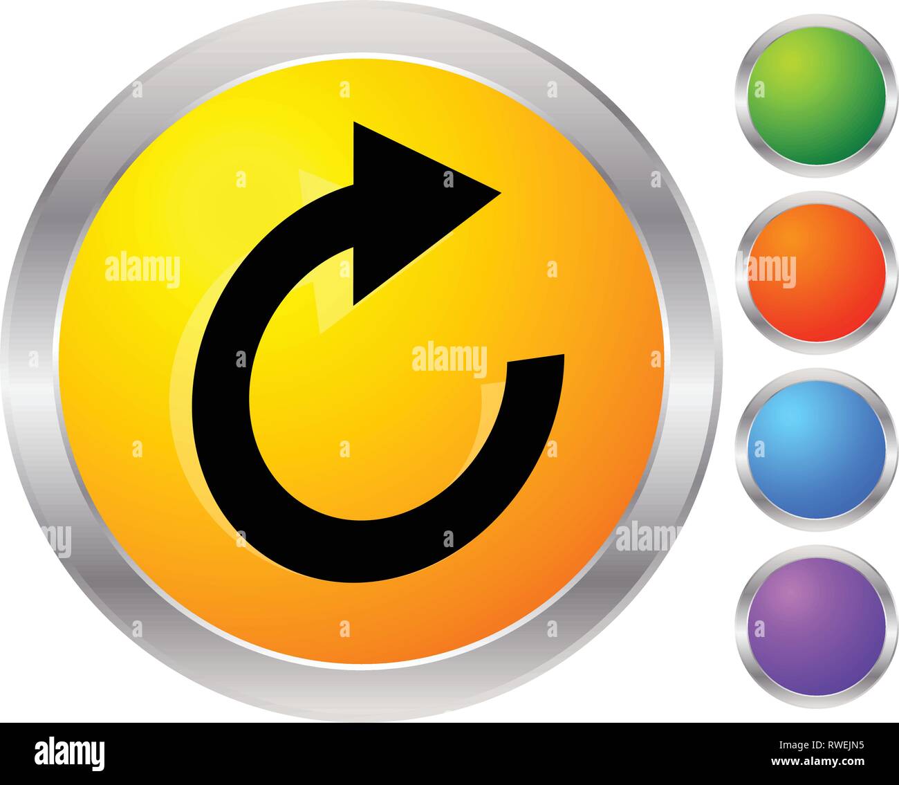 Circular arrow icon. Revolve, rotate, iteration concept icon Stock ...