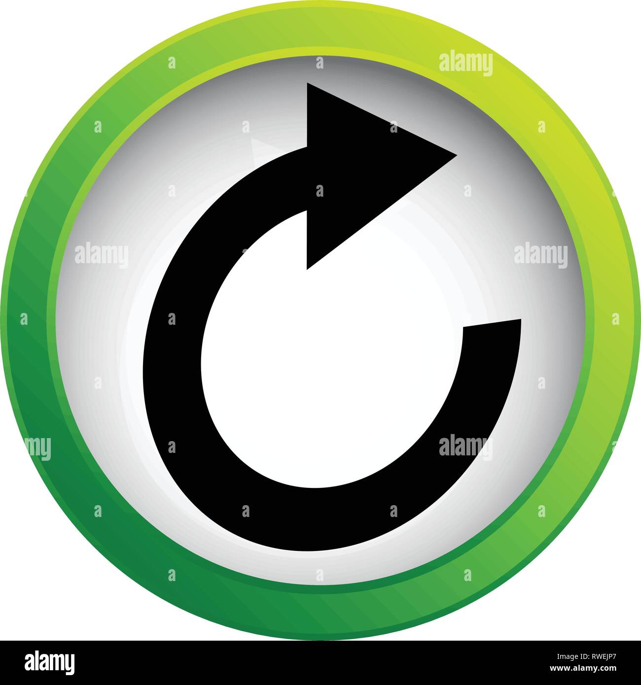 Circular arrow icon. Revolve, rotate, iteration concept icon Stock ...