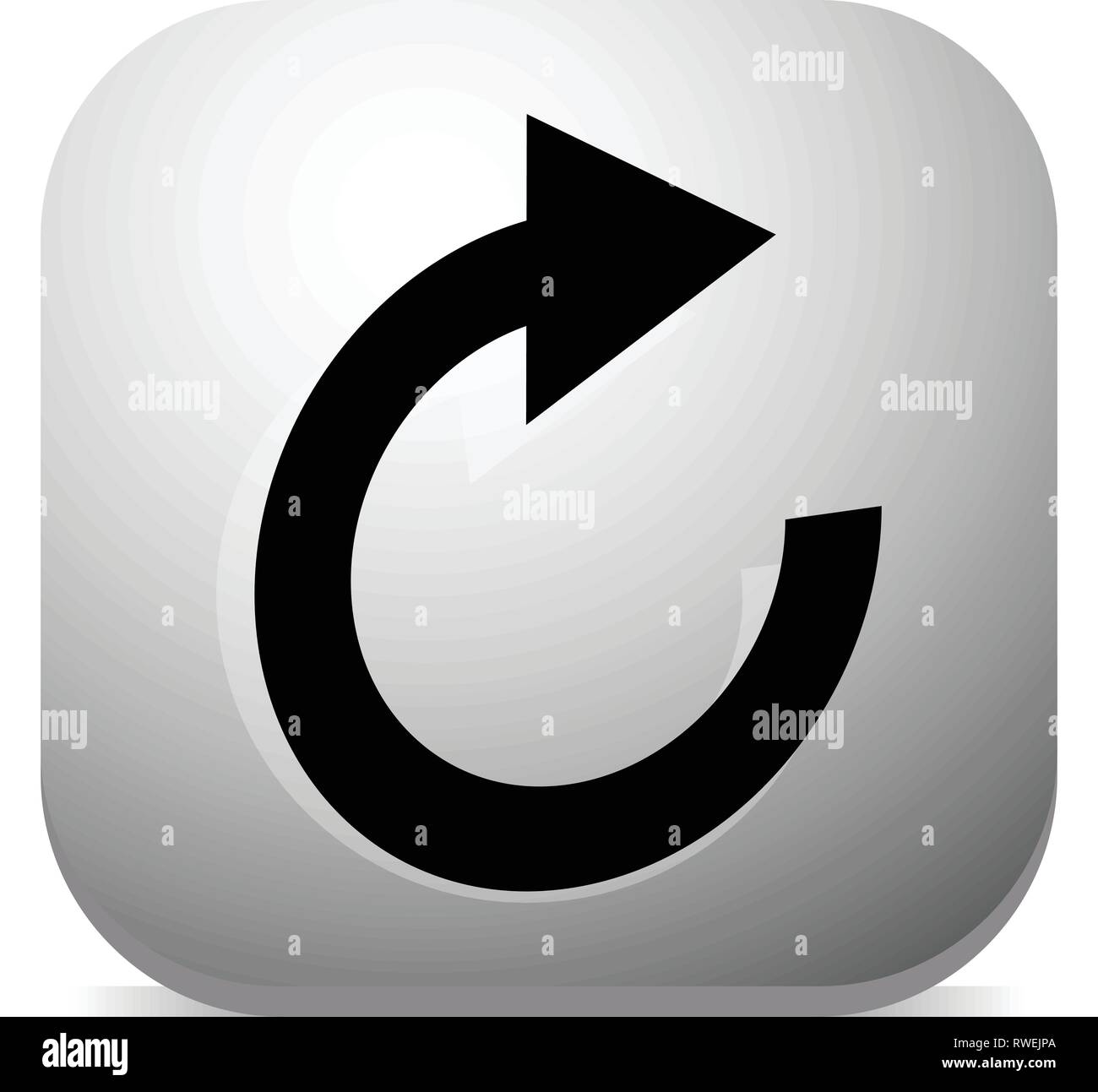 Circular arrow icon. Revolve, rotate, iteration concept icon Stock ...