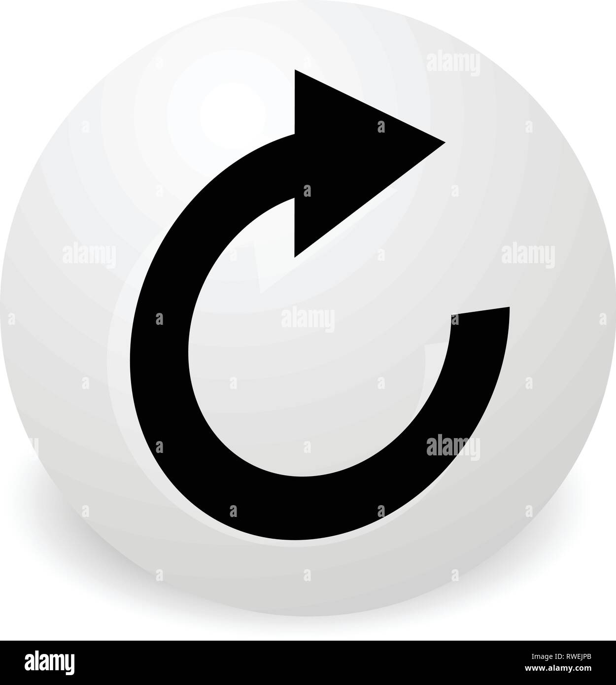 Circular arrow icon. Revolve, rotate, iteration concept icon Stock ...