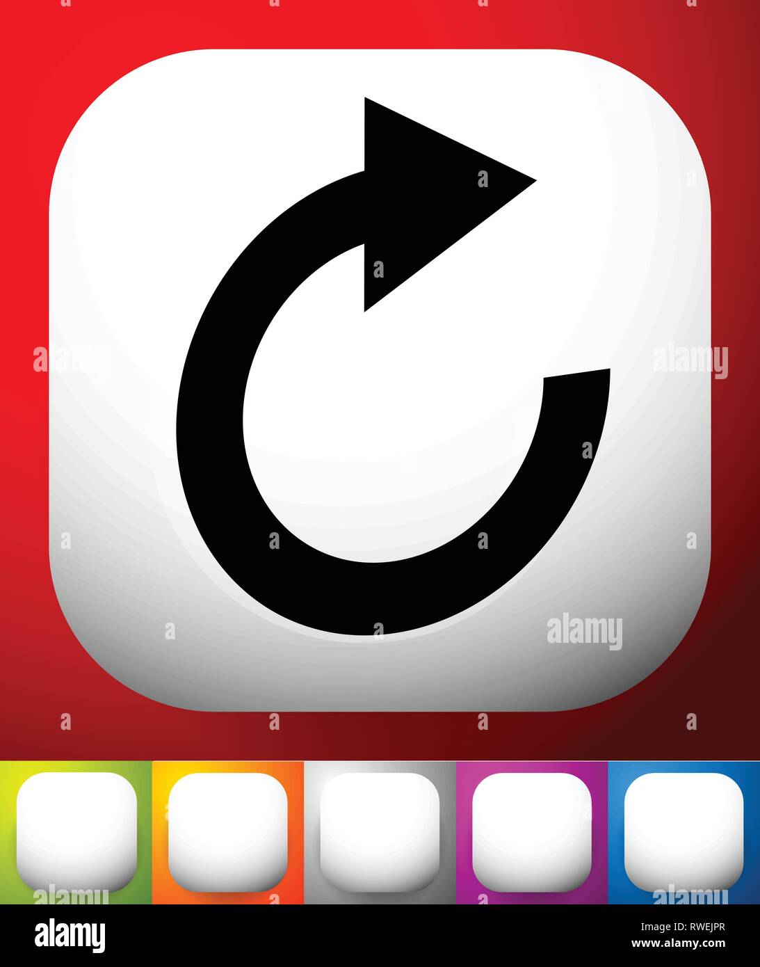 Circular arrow icon. Revolve, rotate, iteration concept icon Stock ...