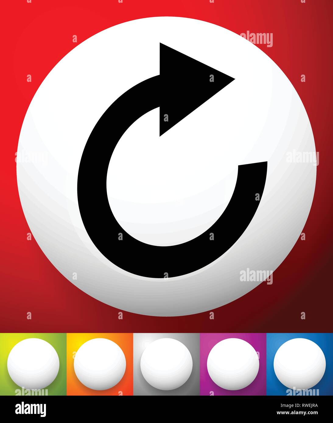 Circular arrow icon. Revolve, rotate, iteration concept icon Stock ...
