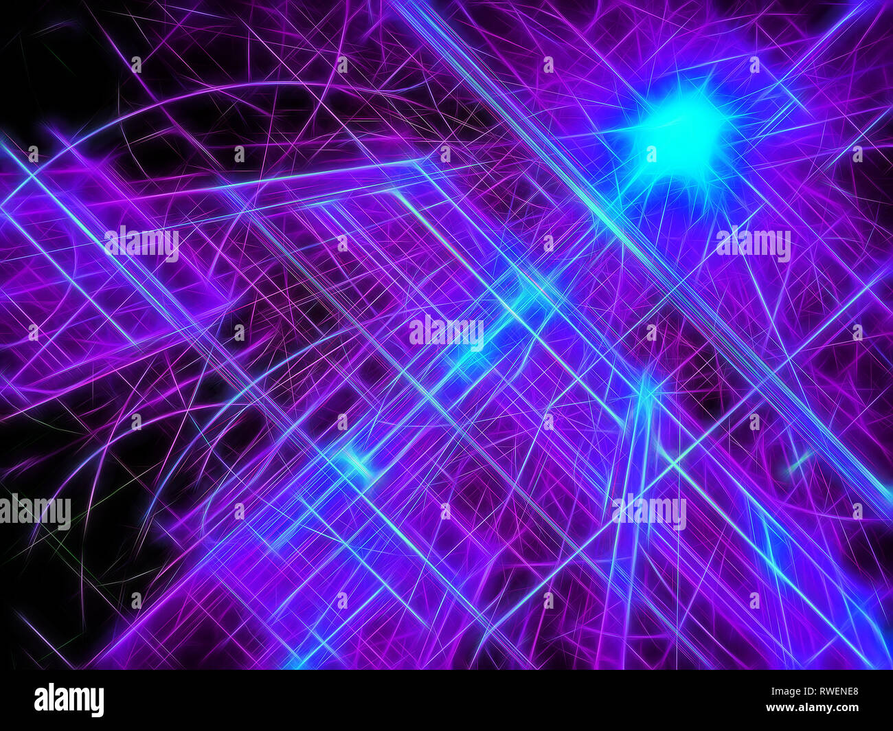 Neon glowing grid - abstract background - digitally generated image ...