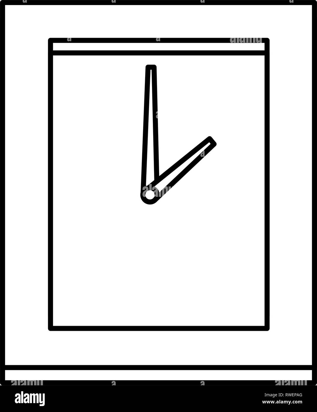 time clock square style vector illustration design Stock Vector Image ...