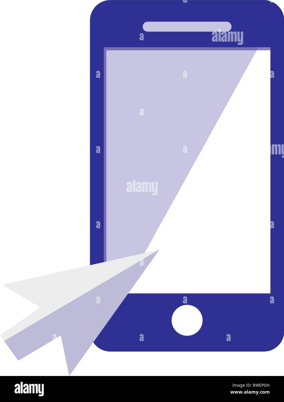 smartphone with mouse cursor vector illustration design Stock Vector ...