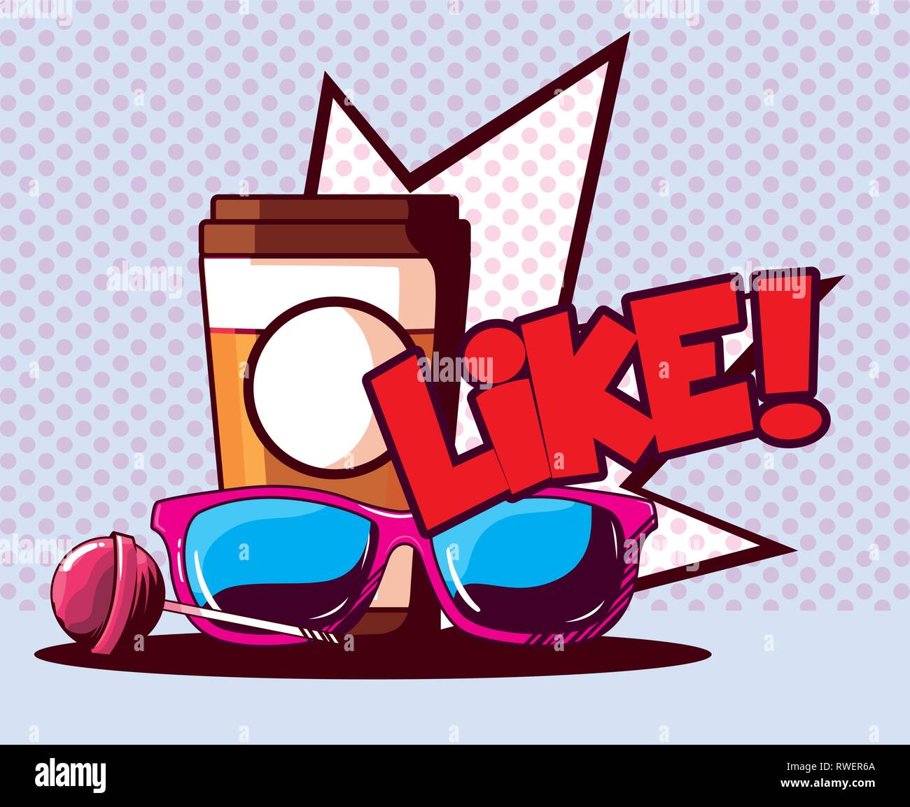 set icons pop art style vector illustration design Stock Vector Image ...