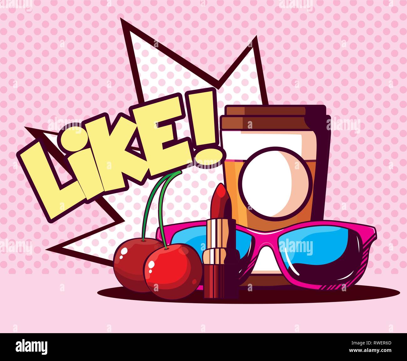 set icons pop art style vector illustration design Stock Vector Image ...