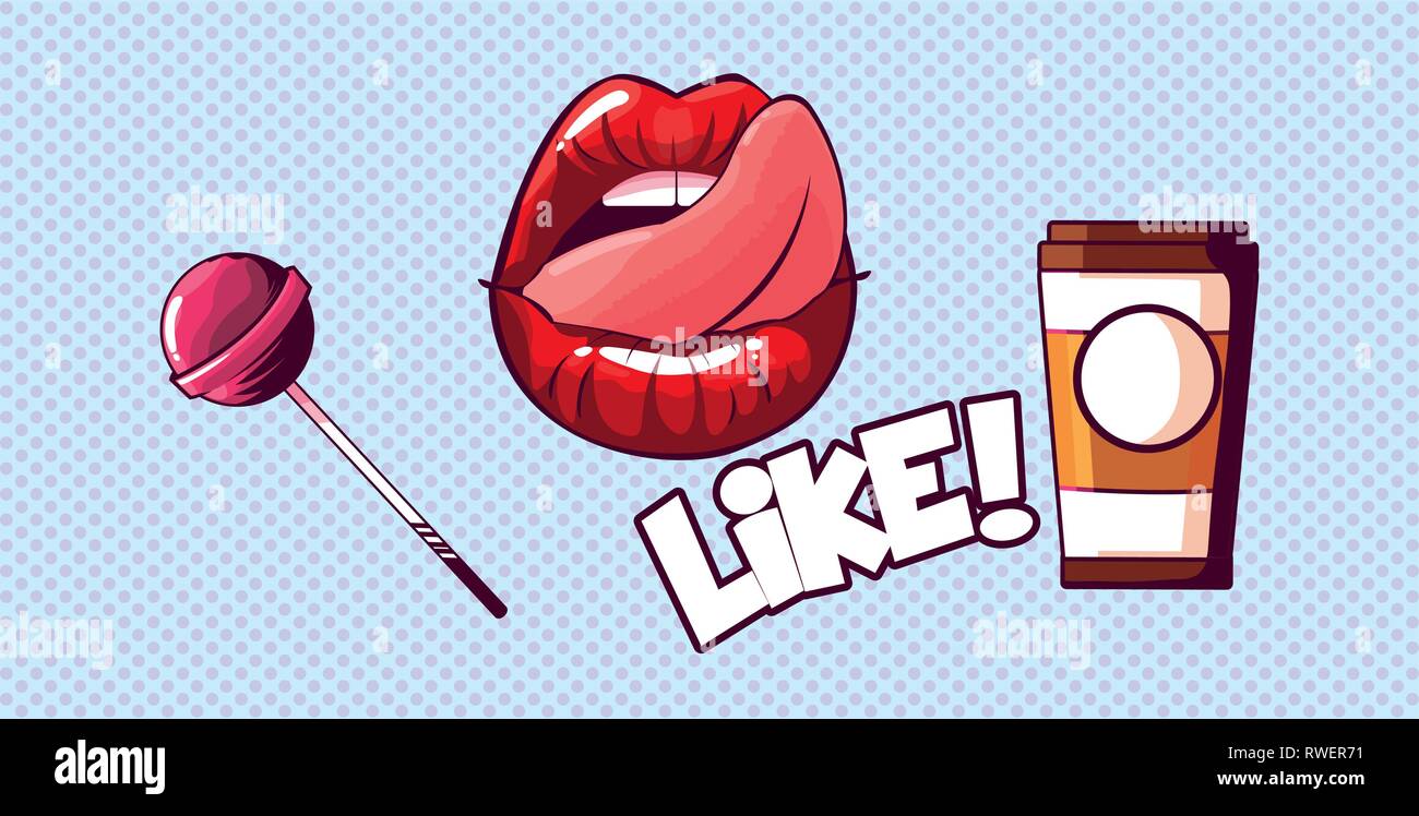set icons pop art style vector illustration design Stock Vector Image ...