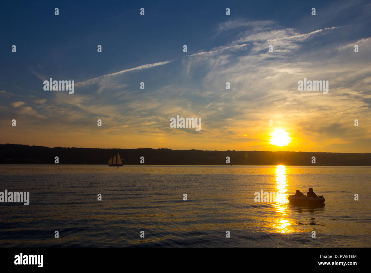 Sunset on Seneca Lake, New York Stock Photo - Alamy