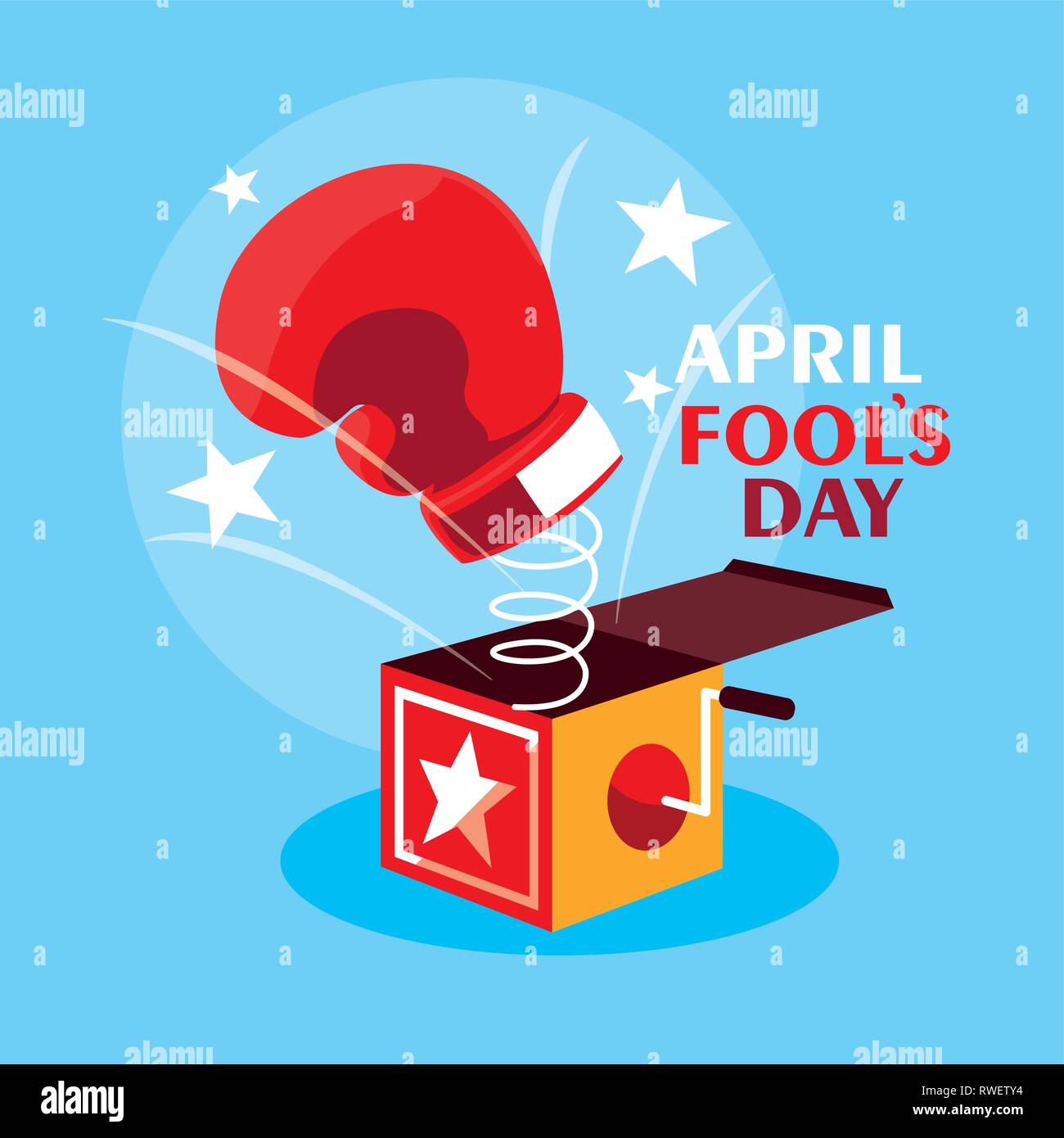 april fools day surprise box vector illustration design Stock Vector ...