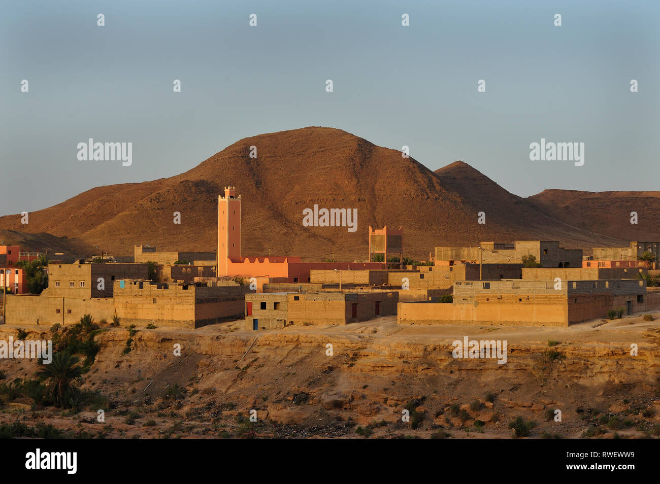 view across river at Tata, Morocco Stock Photo - Alamy