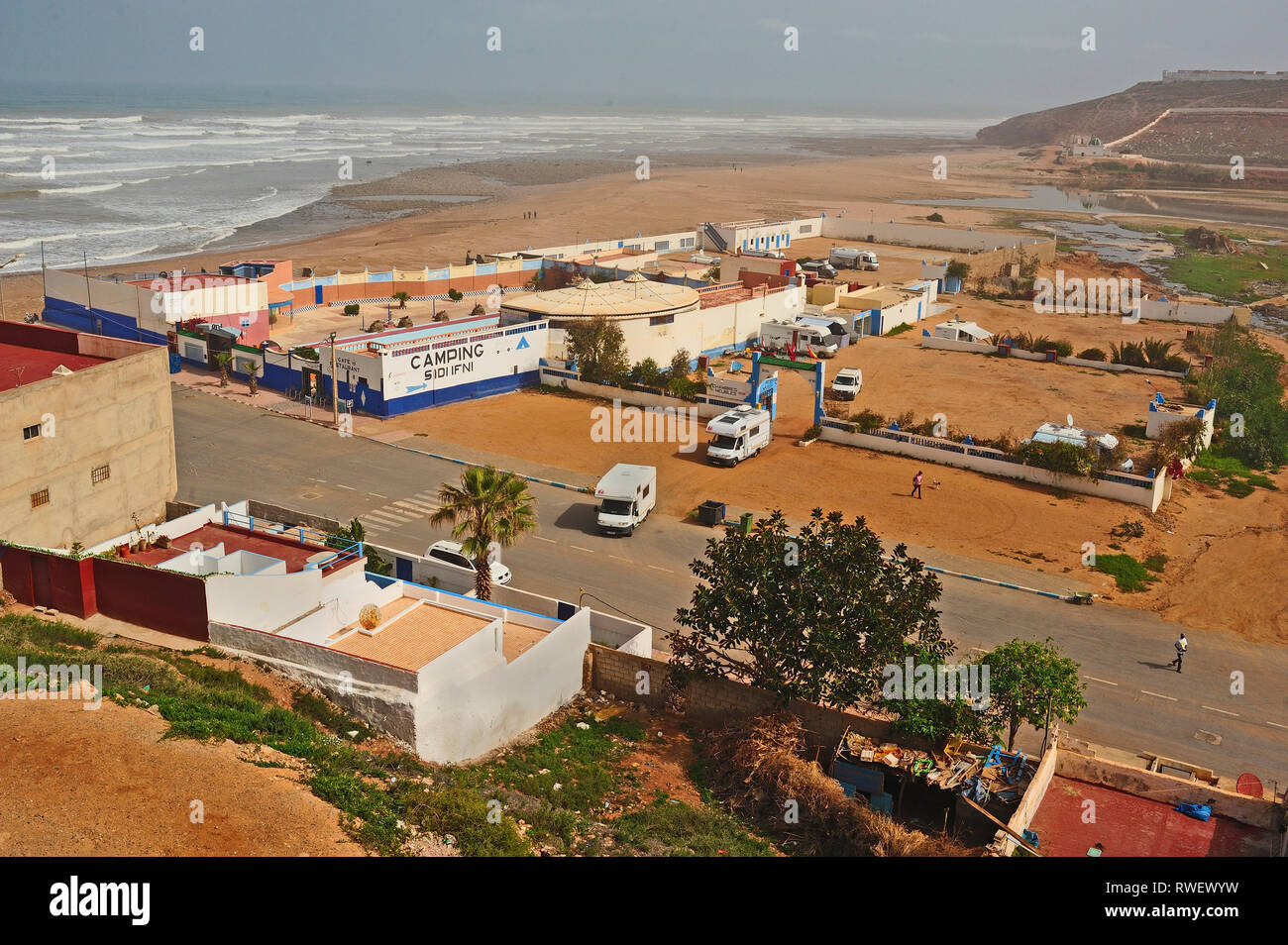 Sidi Ifni Camping, Sidi Ifni, Morocco Stock Photo - Alamy