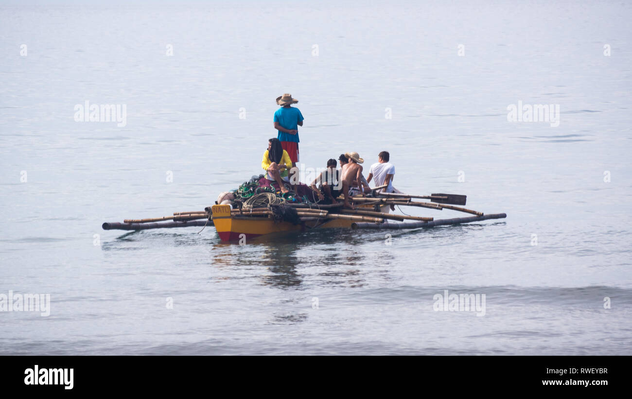 Asian Antique Oar Rowing