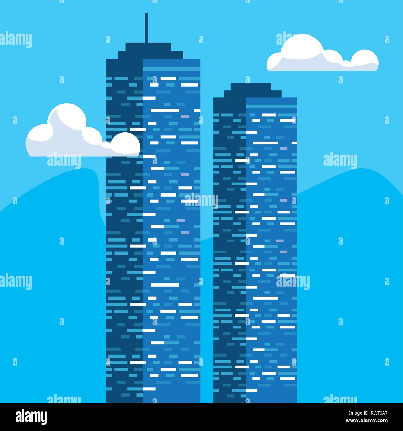 buildings construction cityscape scene vector illustration design Stock ...