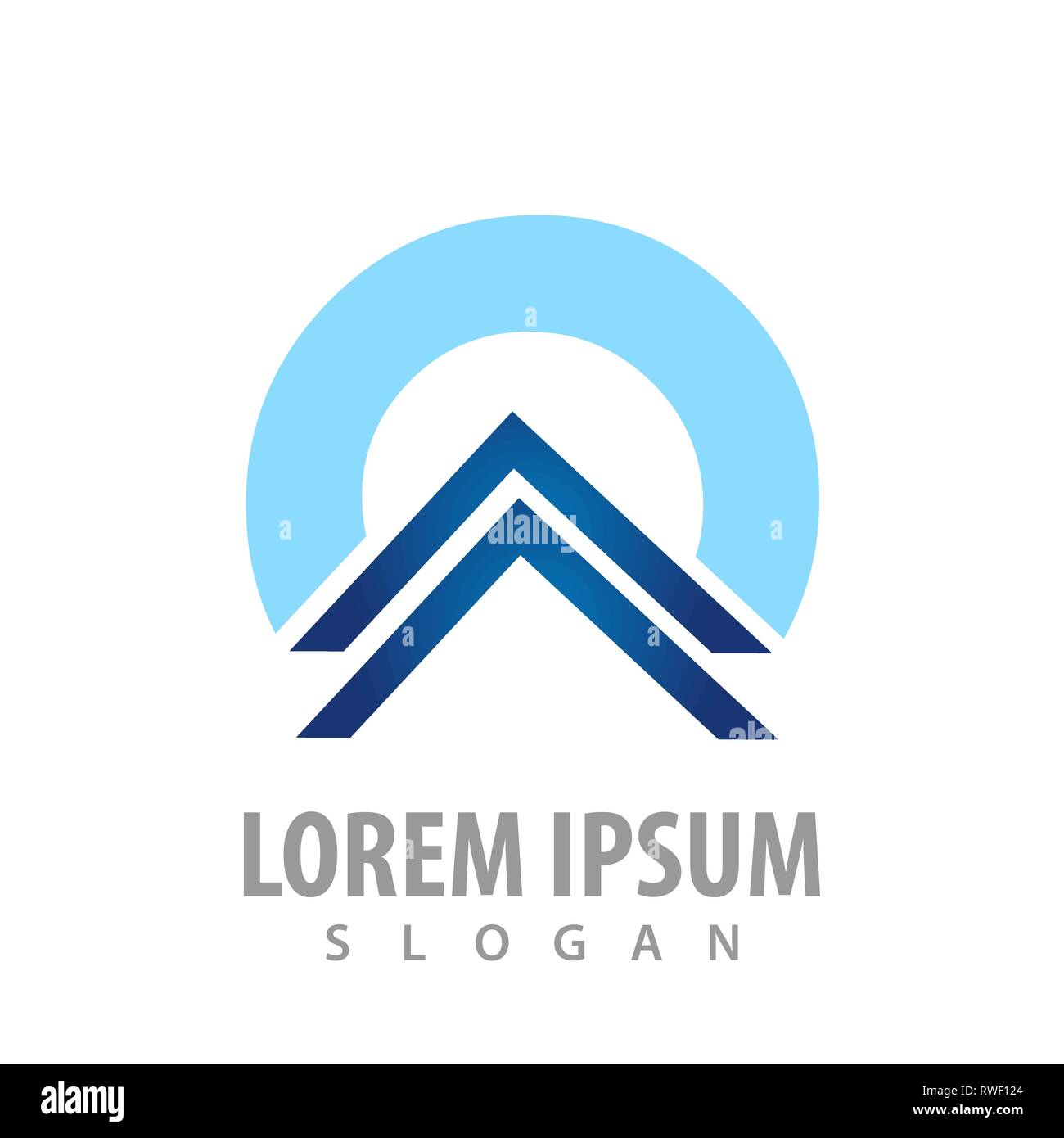 Circle arrow up logo concept design. Symbol graphic template element ...