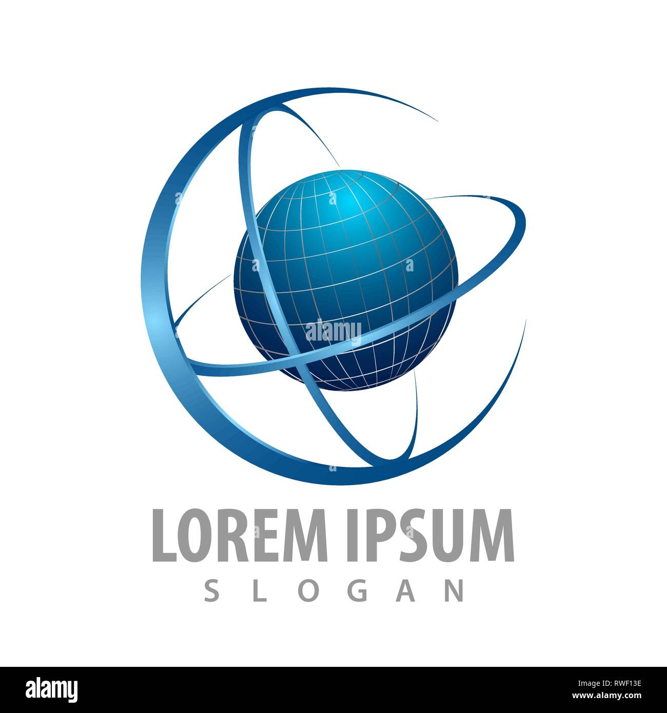 Rotate Circle Orbit planet logo concept design. Symbol graphic template ...