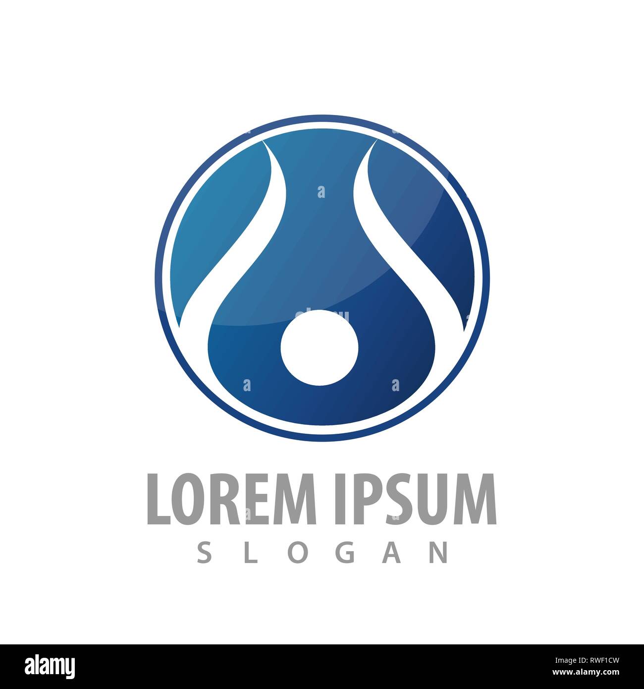 abstract Circle laboratory tube logo concept design. Symbol graphic ...