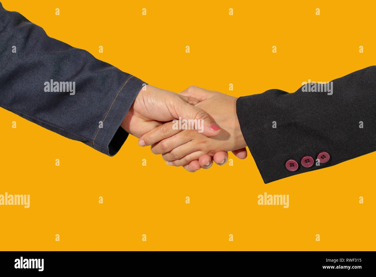 Close up handshake in office hi-res stock photography and images - Alamy
