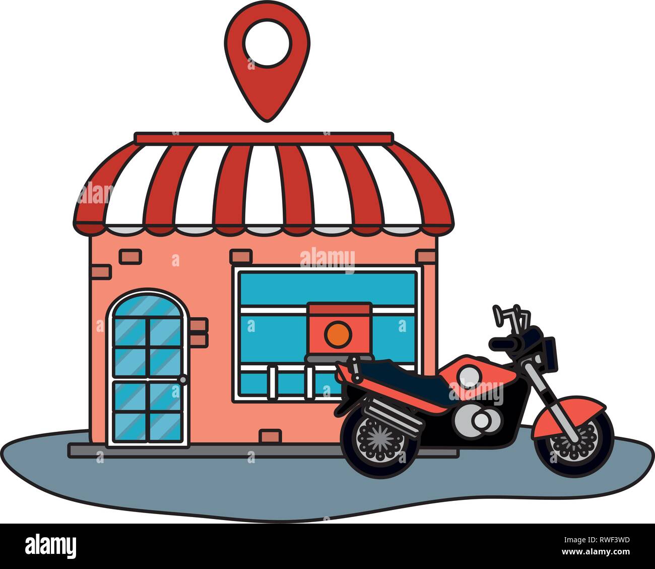 shopping store cartoon Stock Vector Image & Art - Alamy