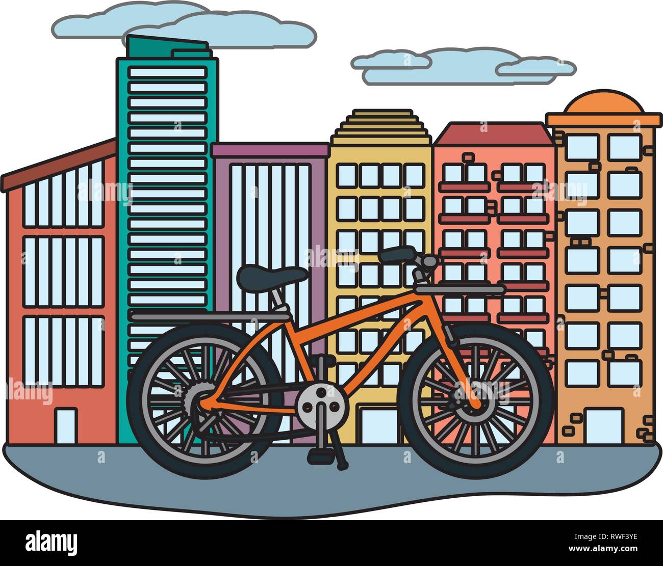 Commercial bicycle Stock Vector Images - Alamy