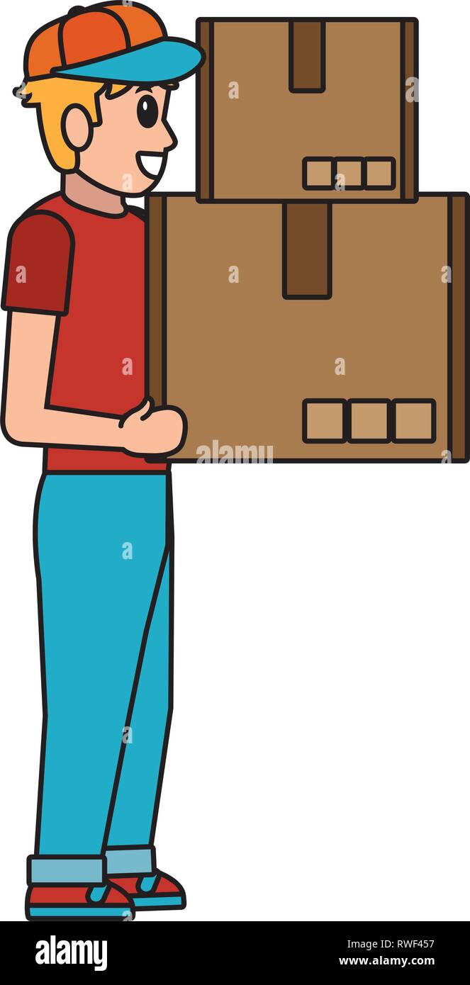 delivery service cartoon Stock Vector Image & Art - Alamy