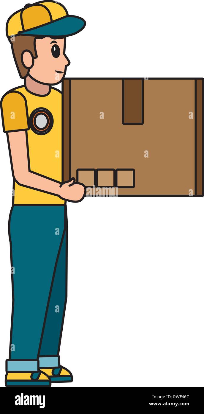 delivery service cartoon Stock Vector Image & Art - Alamy
