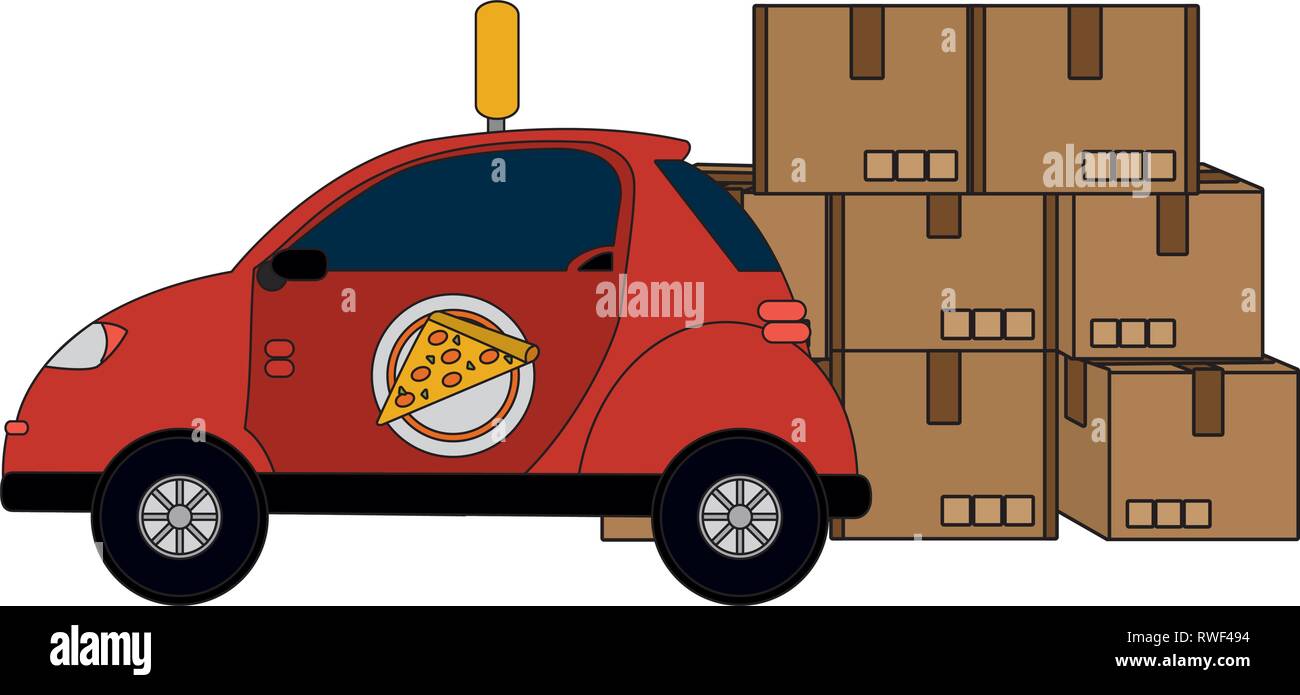 delivery service cartoon Stock Vector Image & Art - Alamy