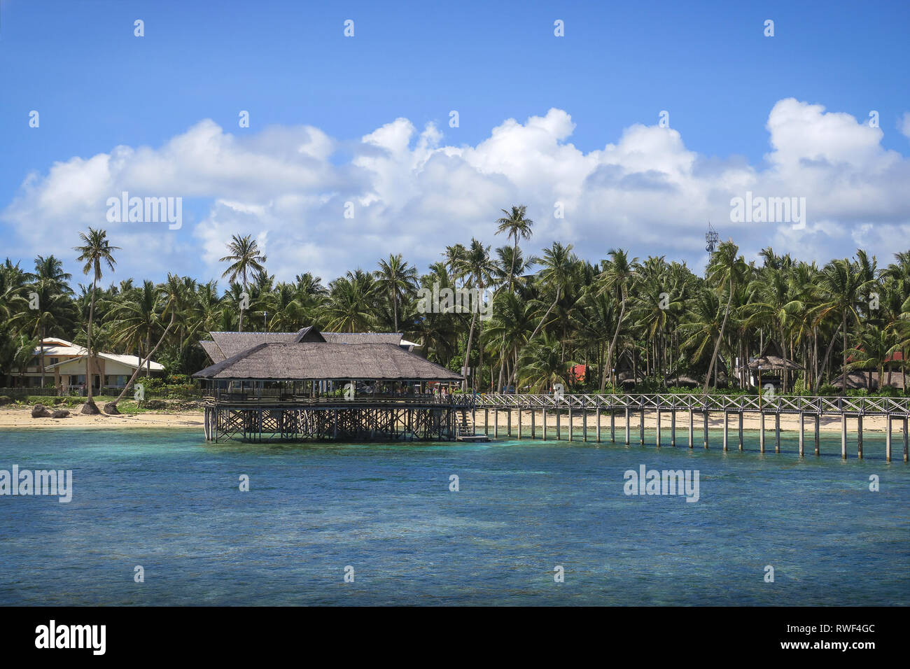 Beach Boardwalk Landscape at Cloud 9 - Siargao, Philippines Stock Photo ...