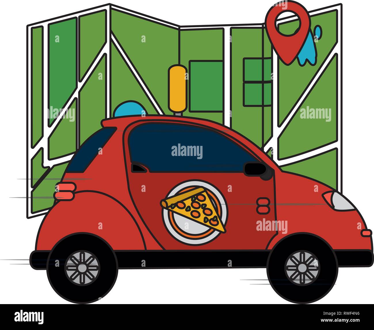 delivery service cartoon Stock Vector Image & Art - Alamy