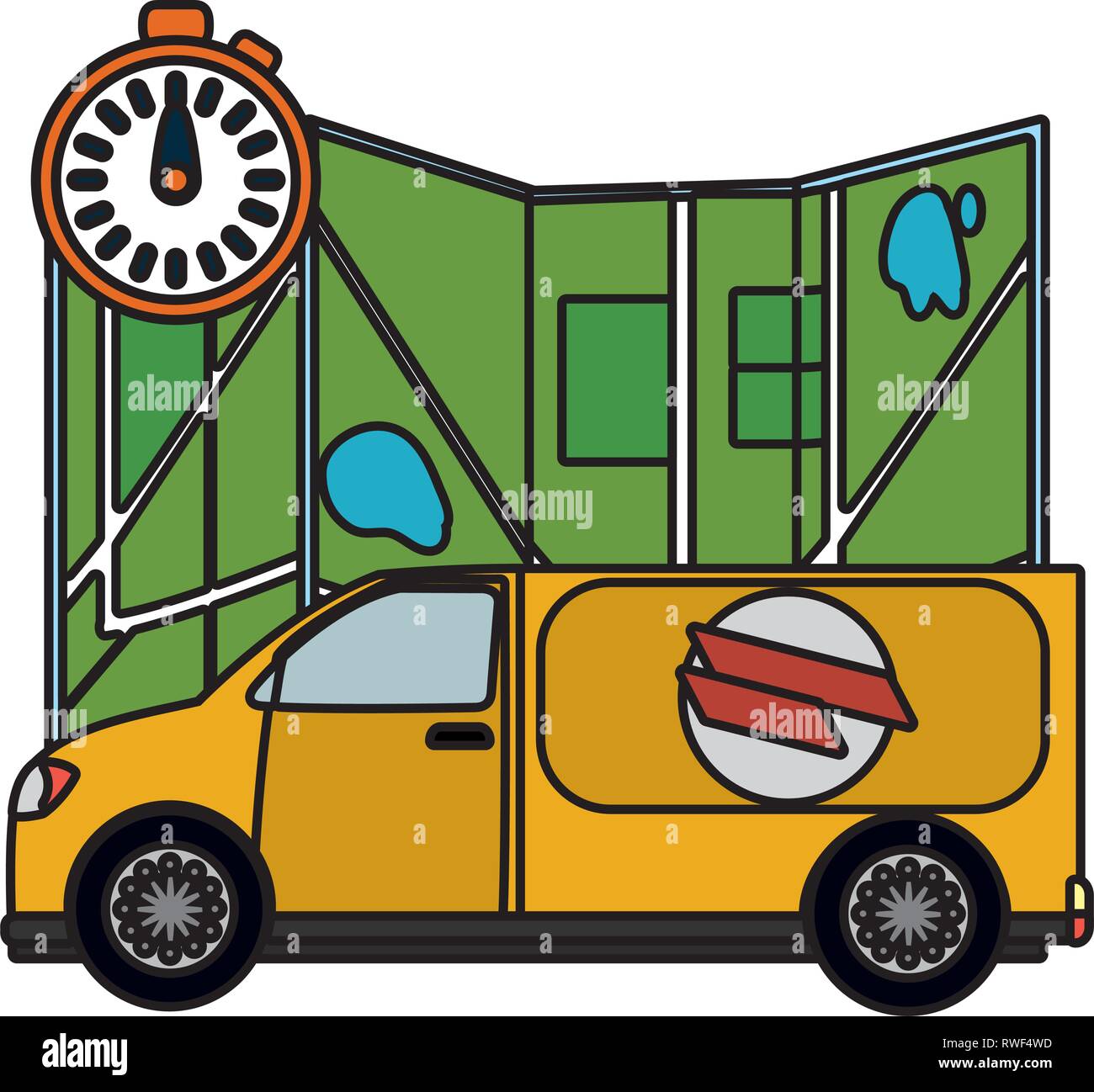 delivery service cartoon Stock Vector Image & Art - Alamy