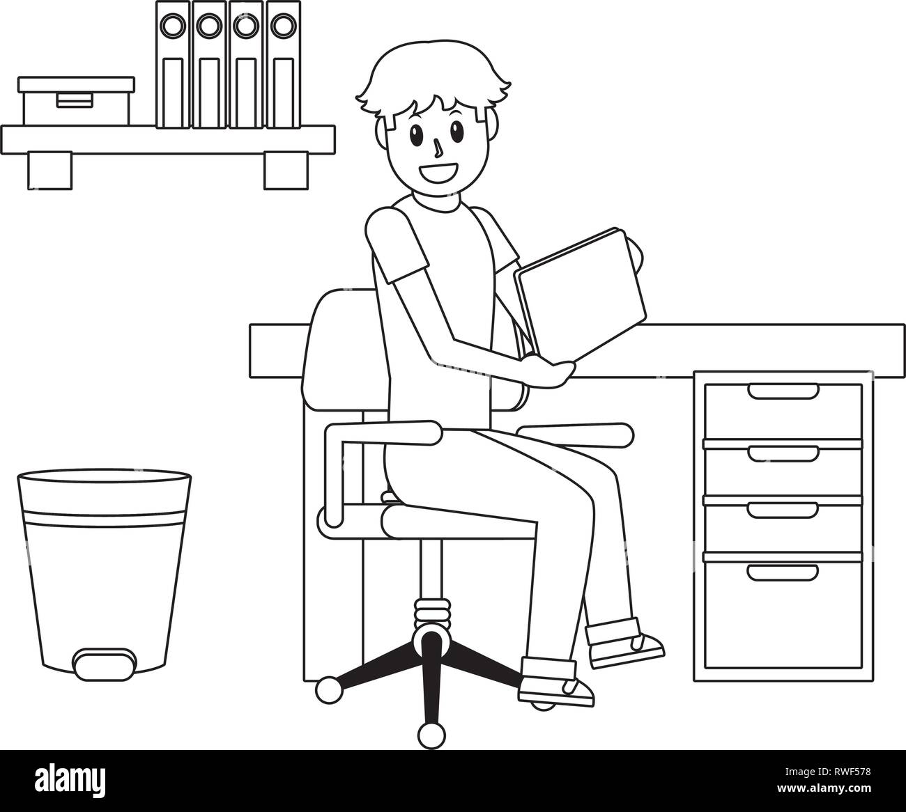 Studio tablet business man Black and White Stock Photos & Images - Alamy