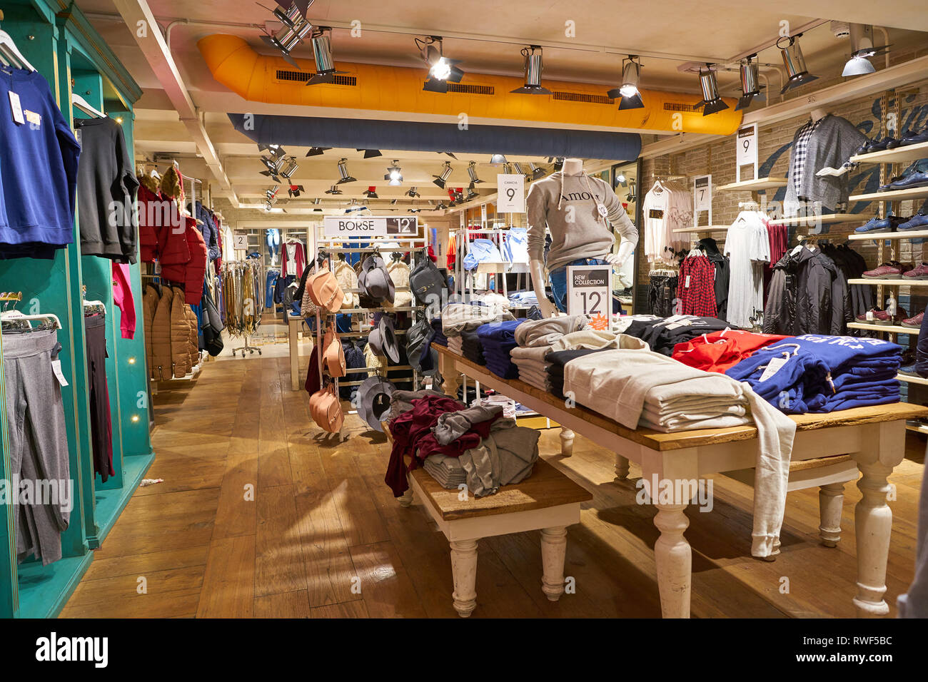 ROME, ITALY - CIRCA NOVEMBER, 2017: interior shot of Alcott store in ...
