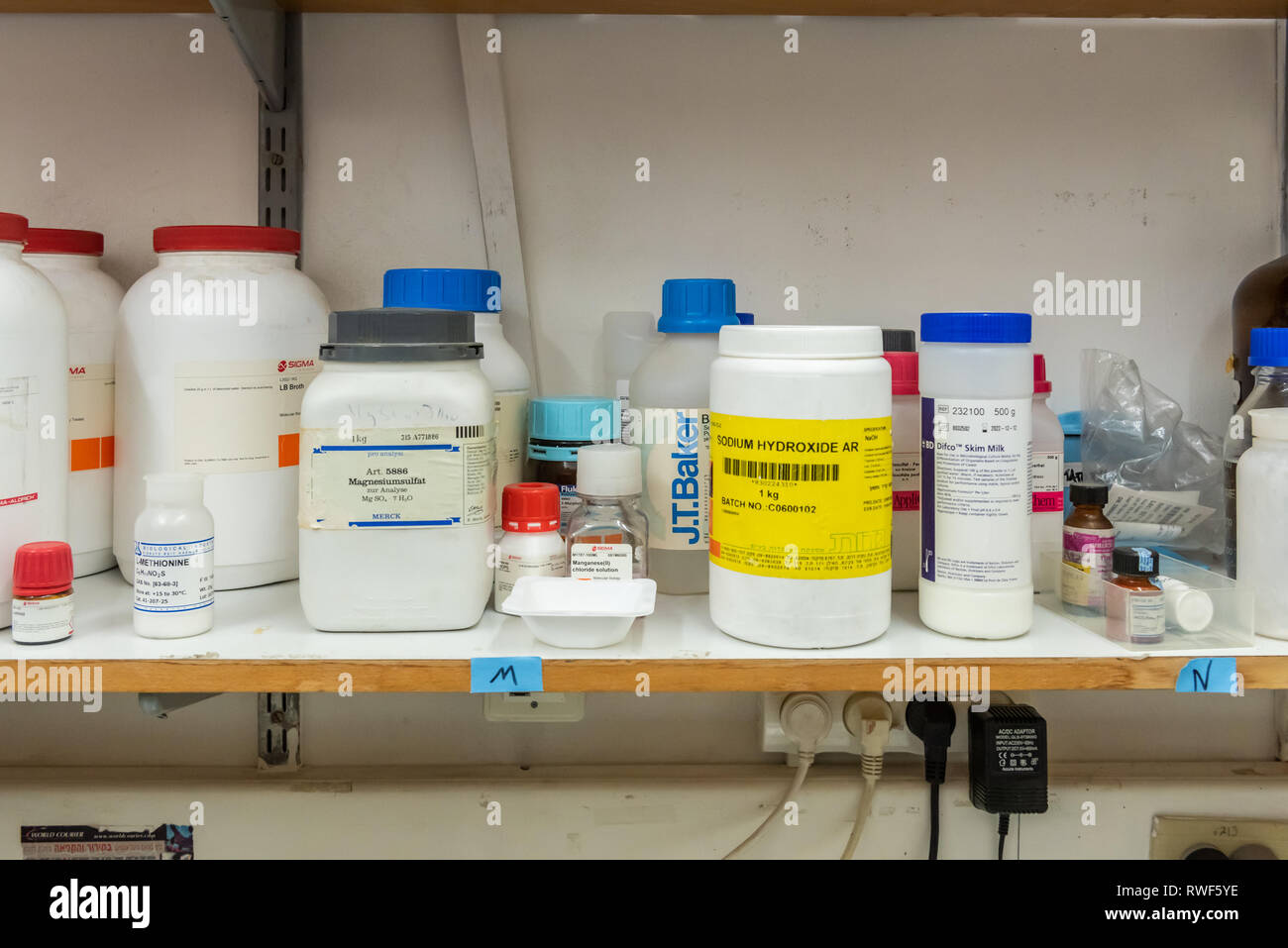 Chemical reagents in a laboratory for drug research Stock Photo - Alamy