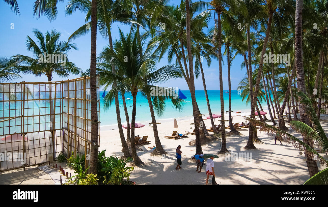 Boracay palm trees hi-res stock photography and images - Alamy