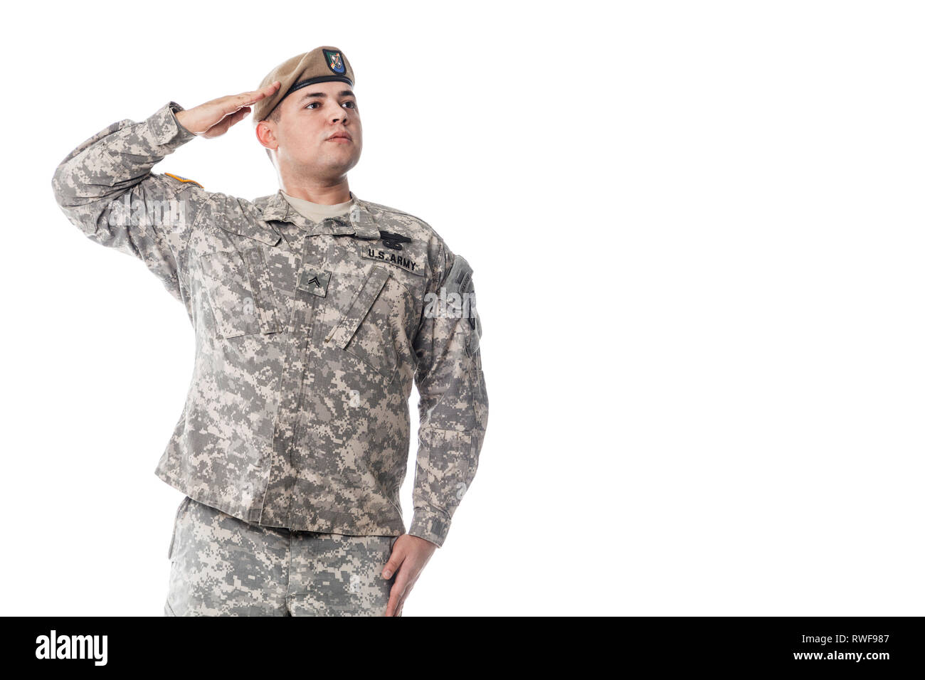 Veteran saluting hi-res stock photography and images - Alamy