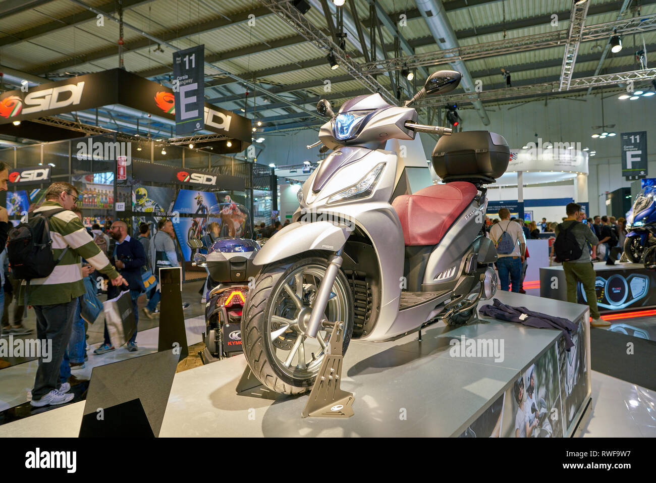 MILAN, ITALY - NOVEMBER 11, 2017: scooter on display at EICMA 2017 ...