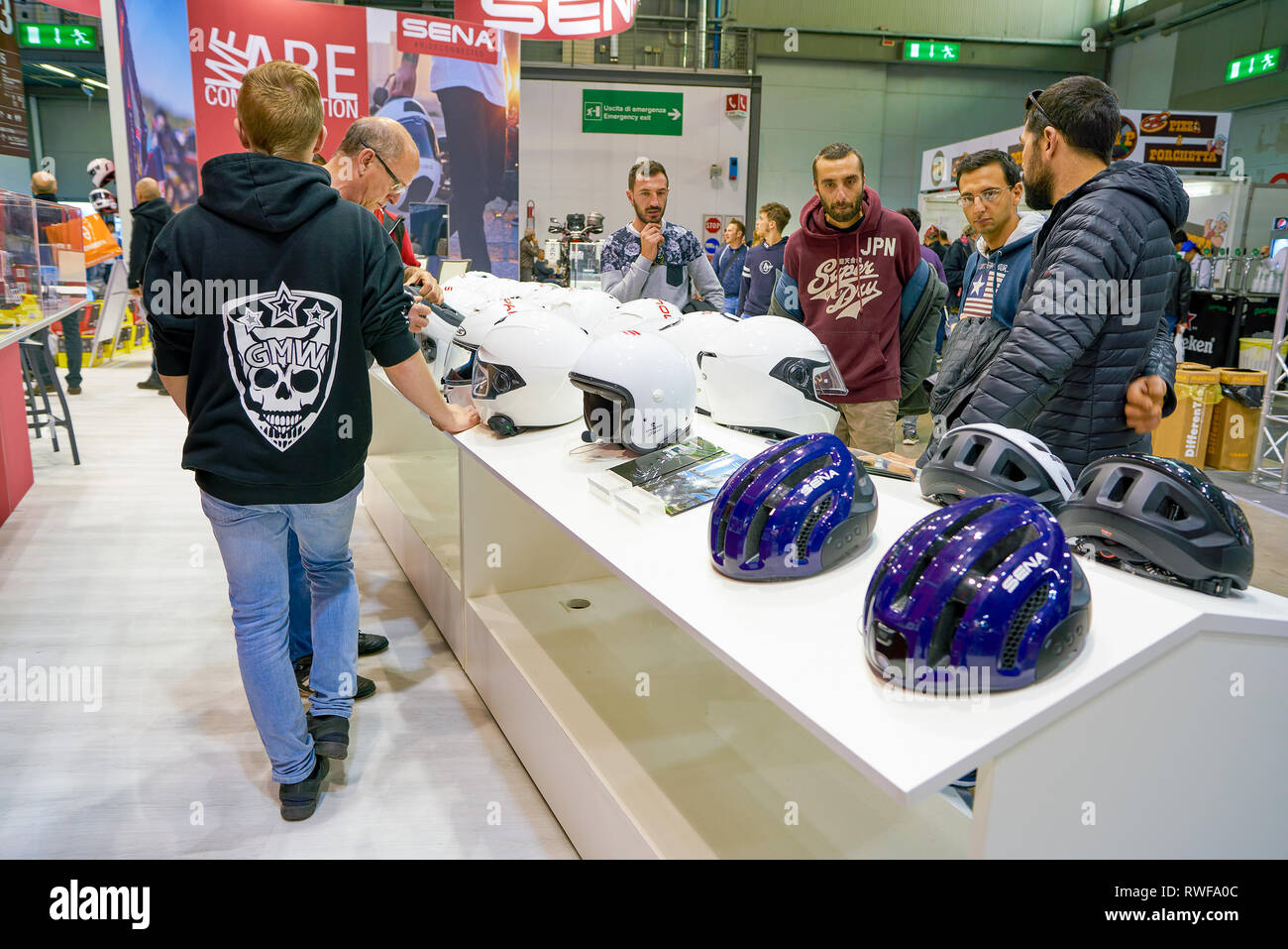 Helmets on display hi-res stock photography and images - Alamy