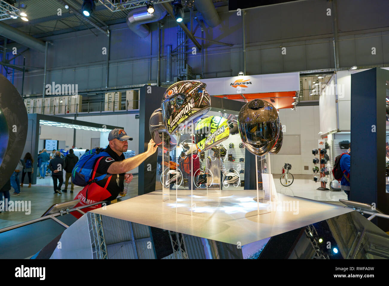 Helmets on display hi-res stock photography and images - Alamy