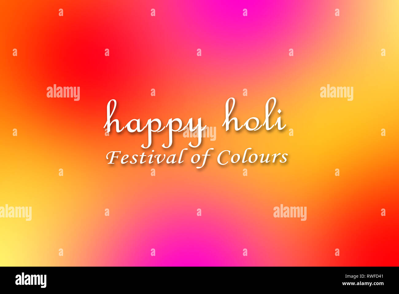 Happy Holi greeting background concept on colorful background Stock ...
