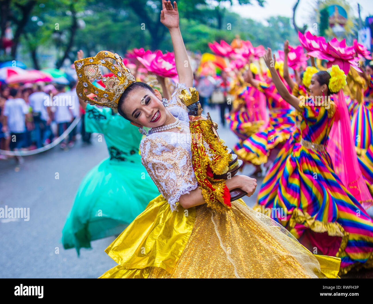 Participants in the Sinulog festival in Cebu city Philippines Stock Photo - Alamy
