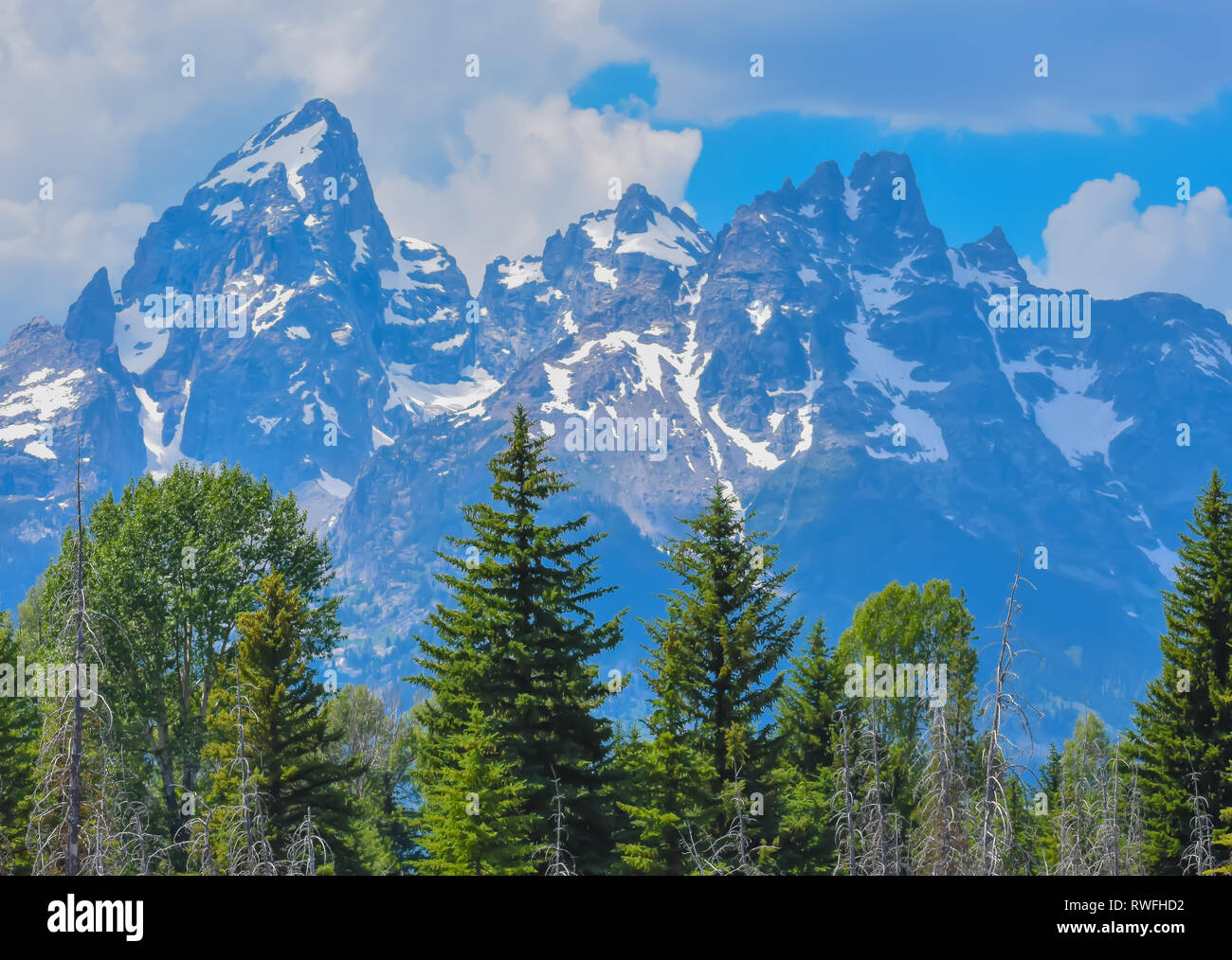 Mountain Background View in Wyoming, USA Stock Photo - Alamy