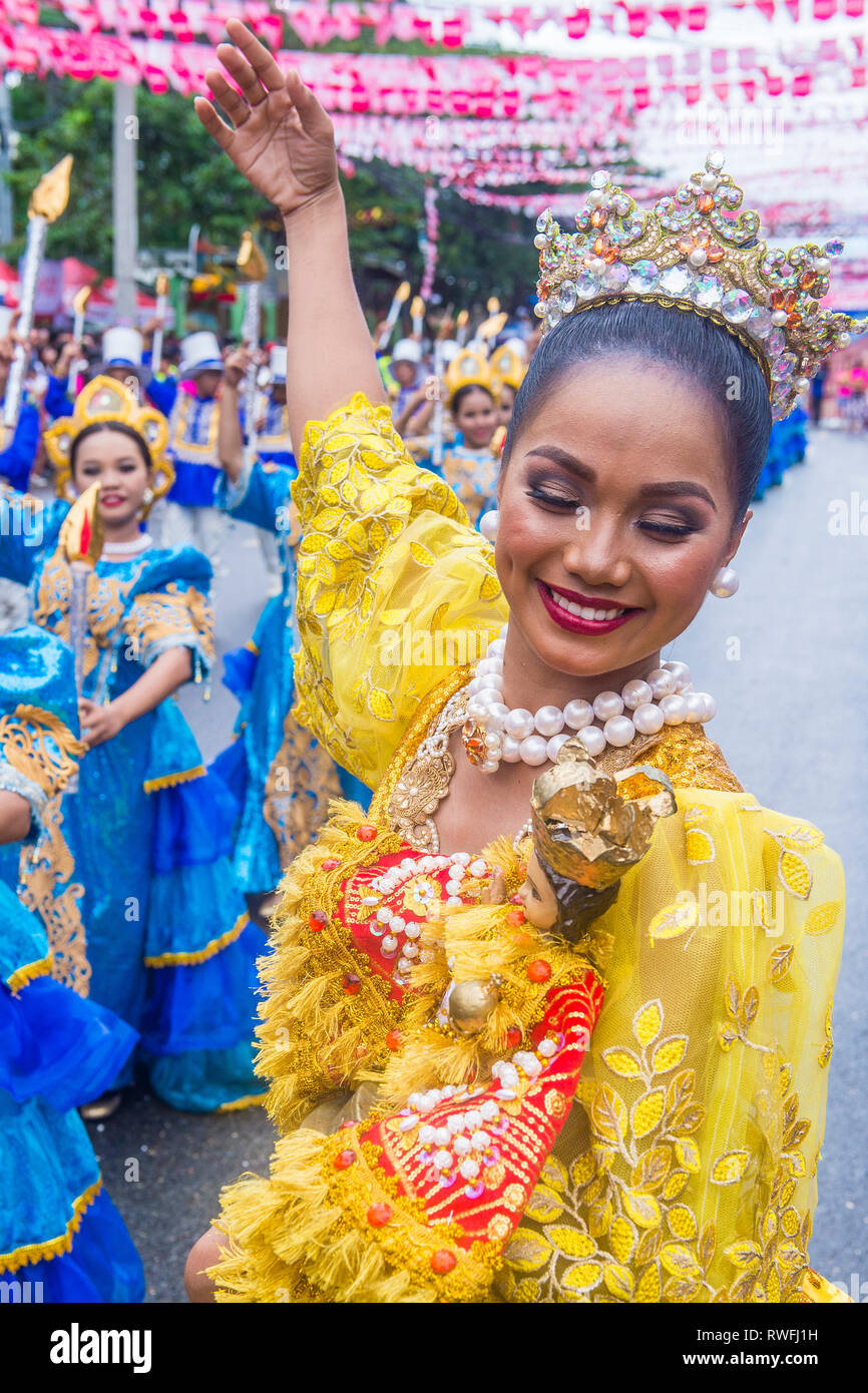 Participant in the Sinulog festival in Cebu city Philippines Stock ...