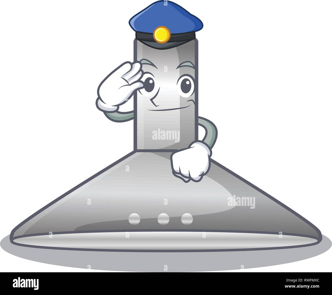 Police kitchen hood the character kitchen room vector illustration ...