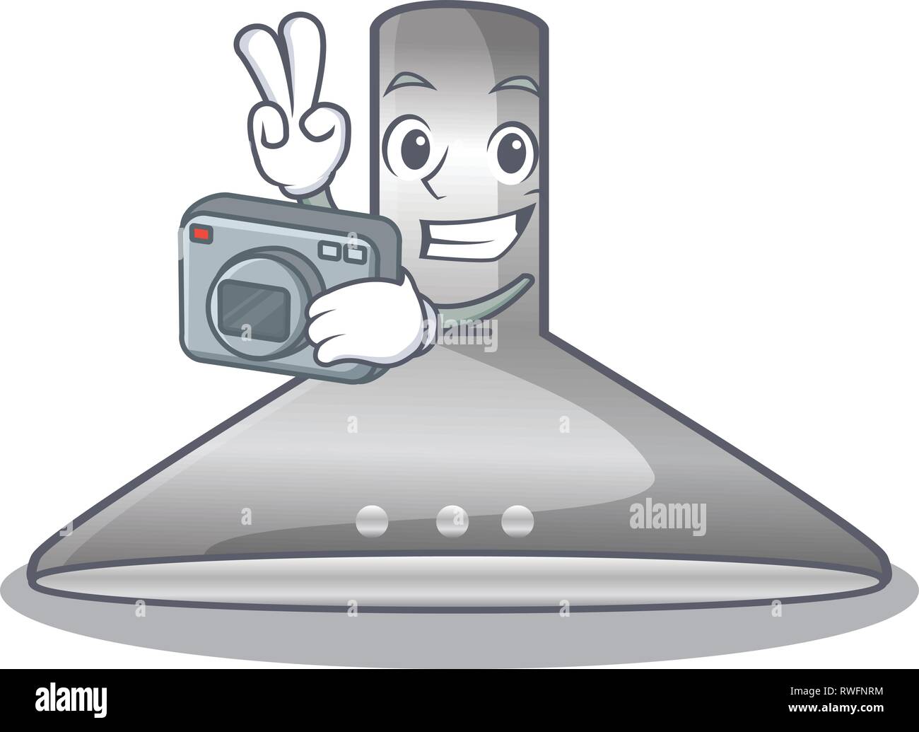 Photographer kitchen hood isolated with the cartoon vector illustration ...