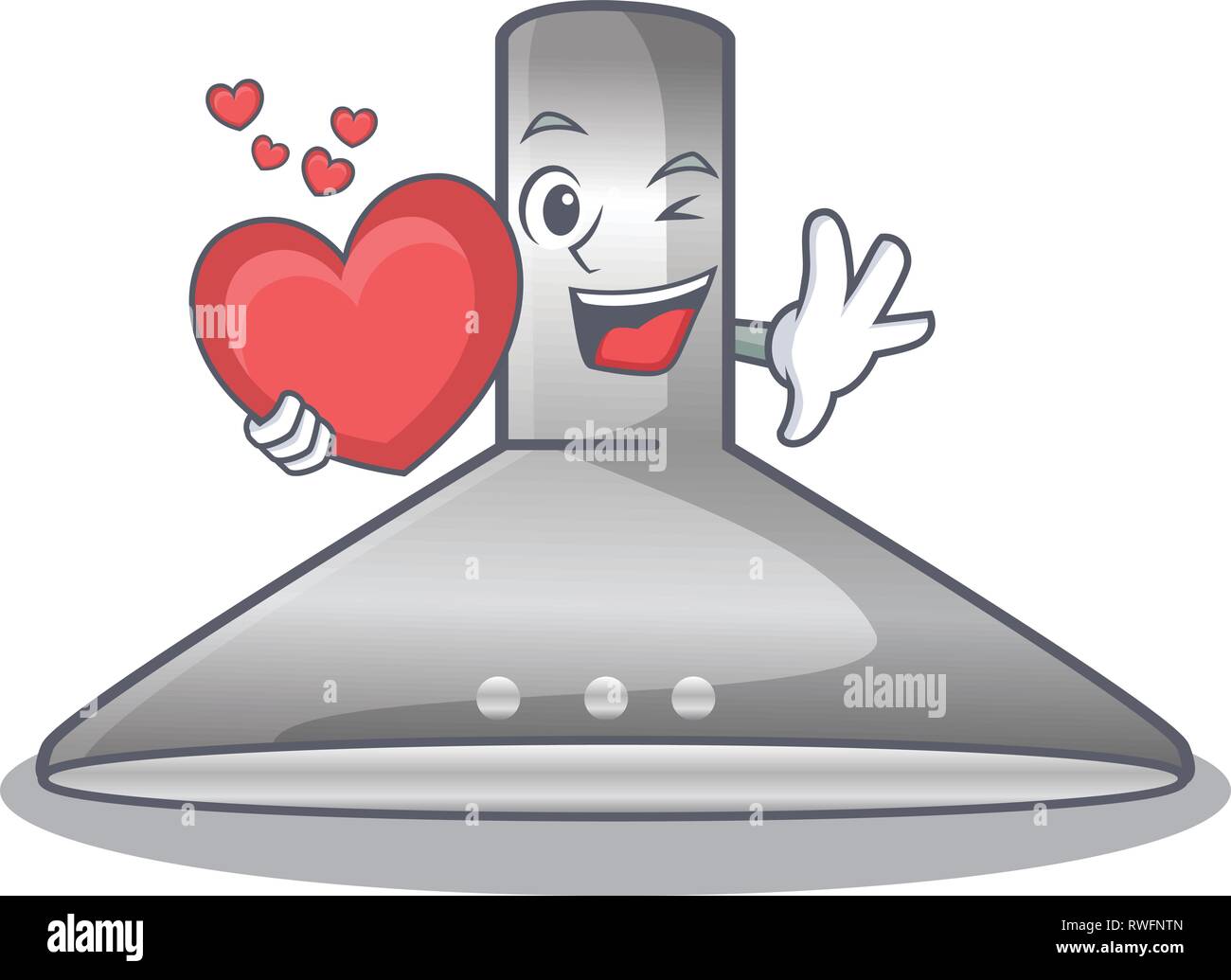 With heart kitchen hood isolated with the cartoon vector illustration ...