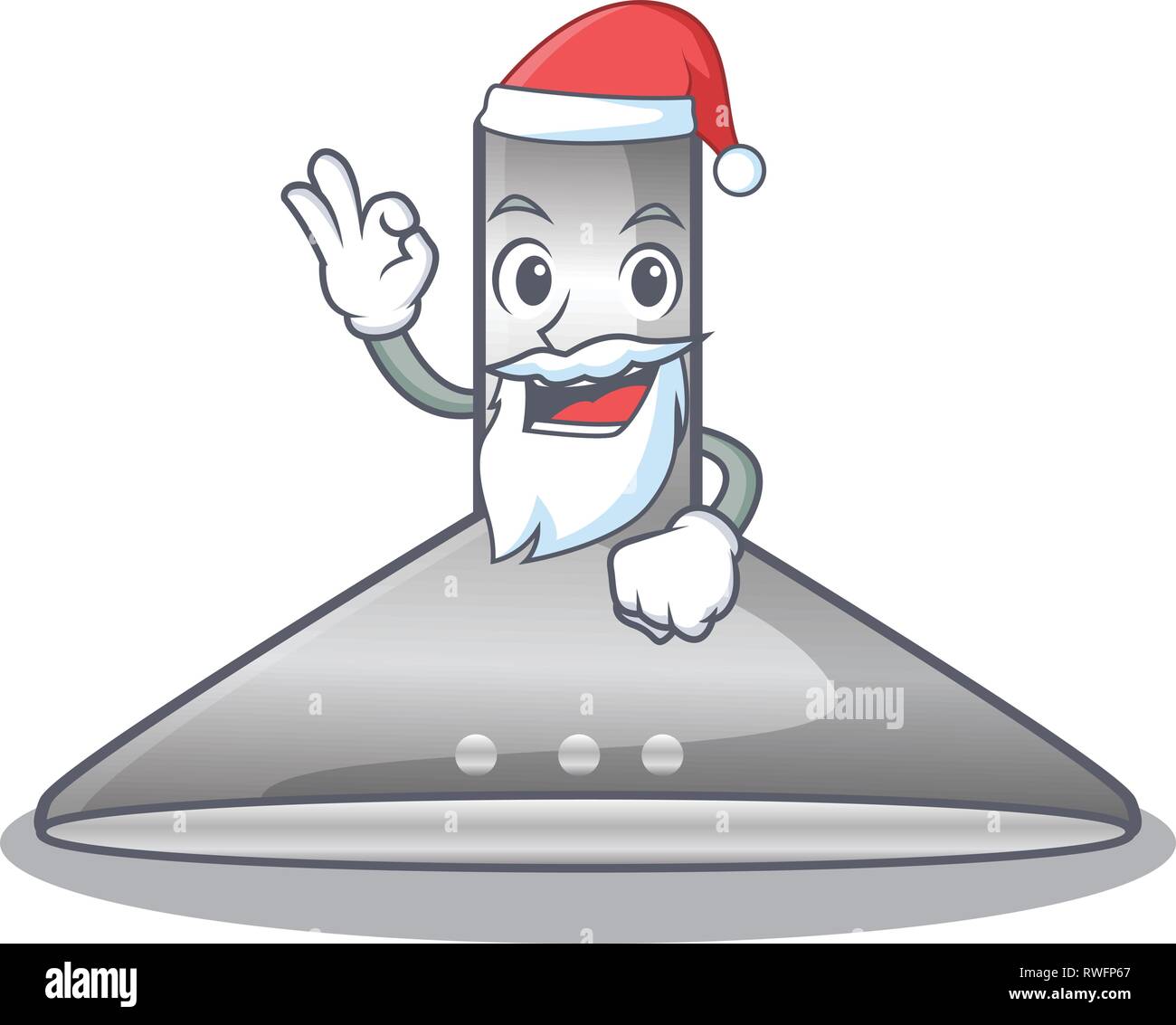 Santa kitchen hood cartoon the for cooking vector illustration Stock ...