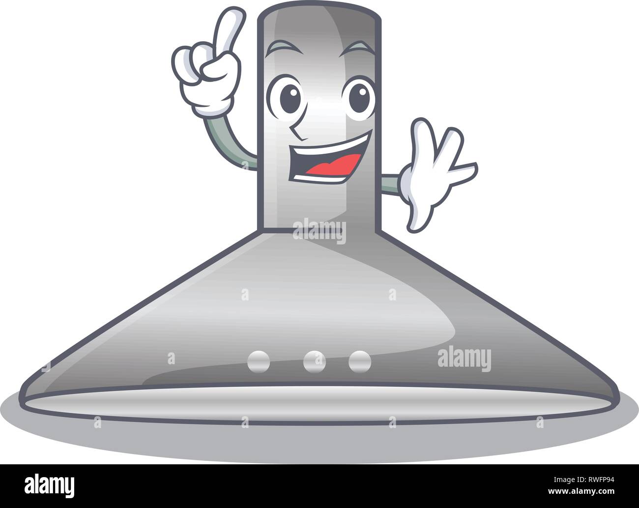 Finger kitchen hood cartoon the for cooking vector illustration Stock ...