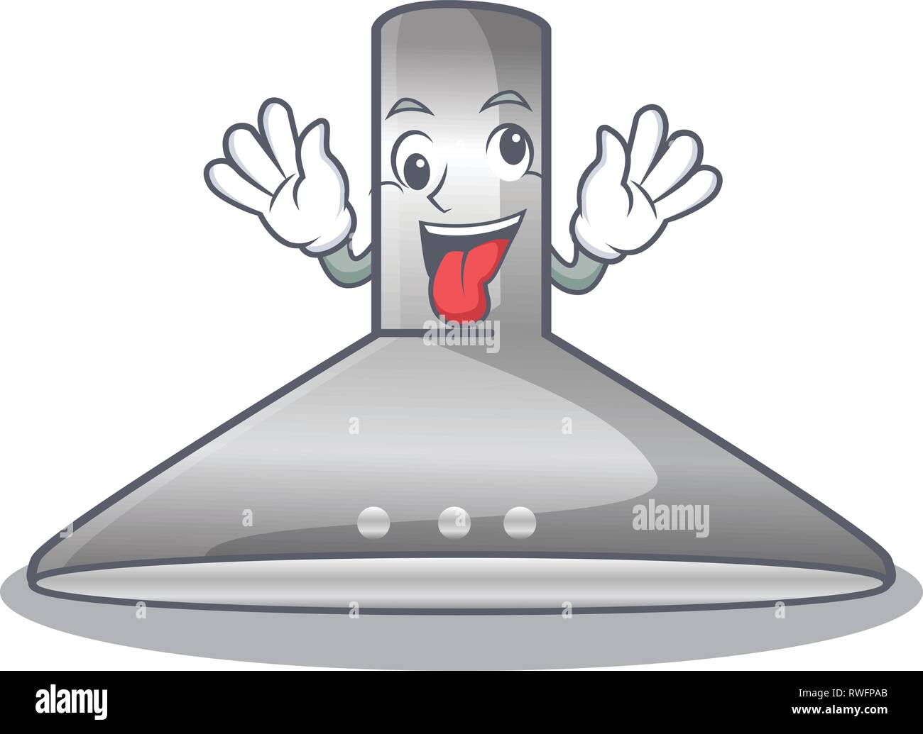 Crazy kitchen hood cartoon the for cooking vector illustration Stock ...