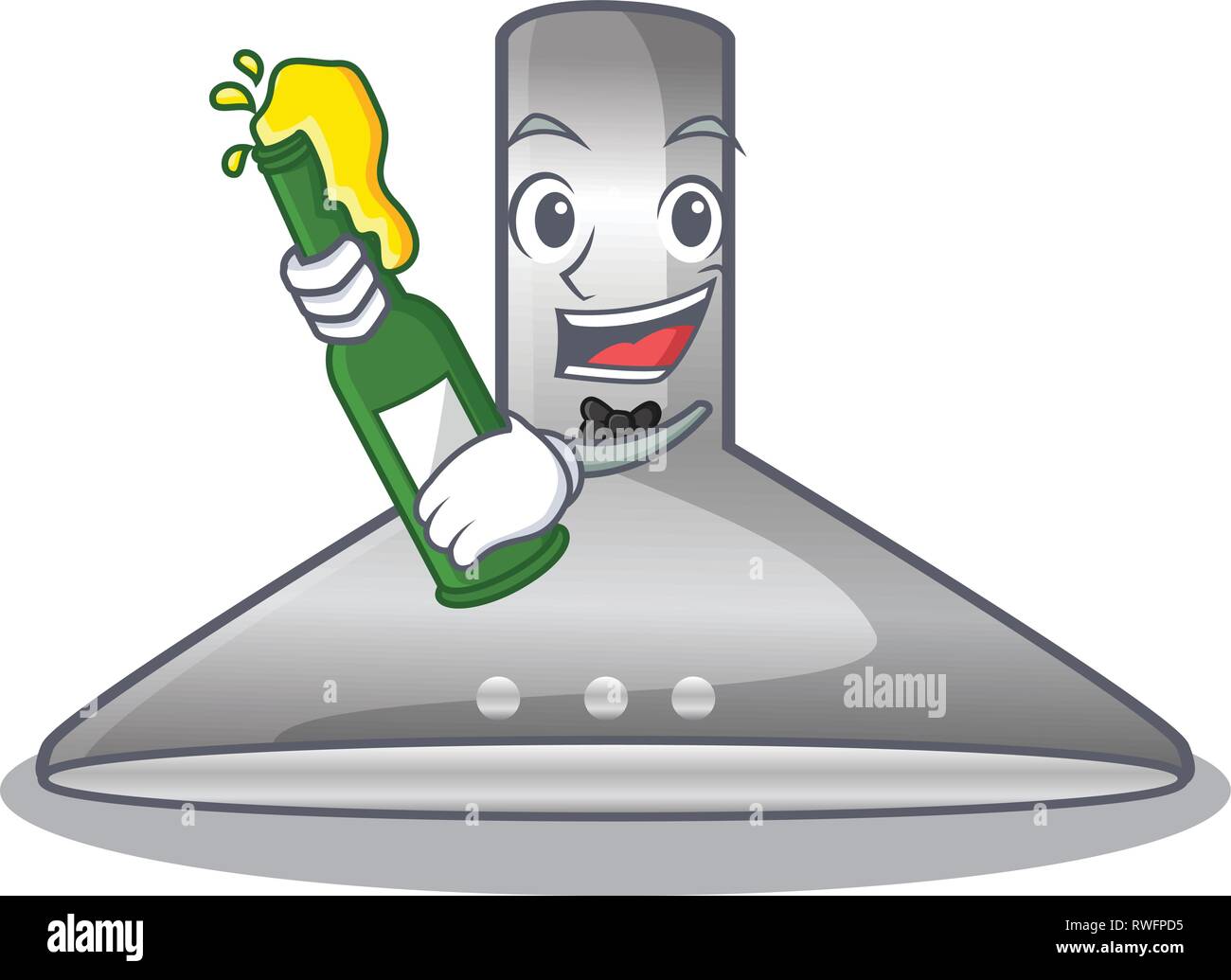 With beer kitchen hood cartoon the for cooking vector illustration ...